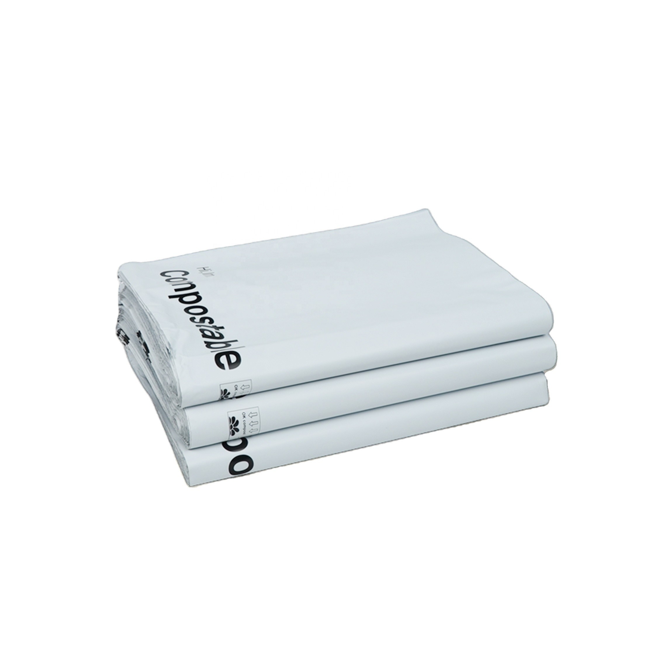 White LDPE Plastic Poly Shipping Bag For Clothes Packaging Customized