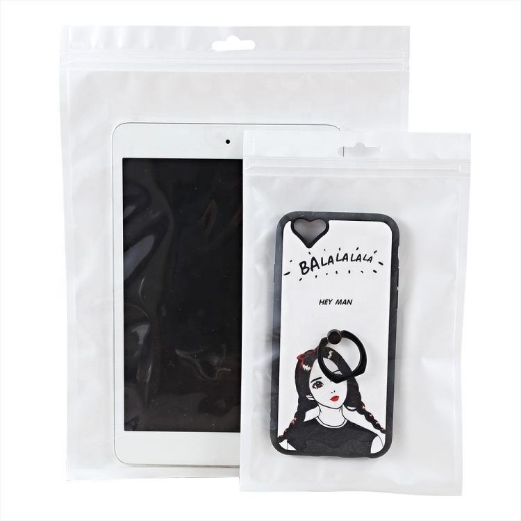 Electronic Packaging Clear Front Plastic Ziplock Bags Made Of OPP / CPP ...
